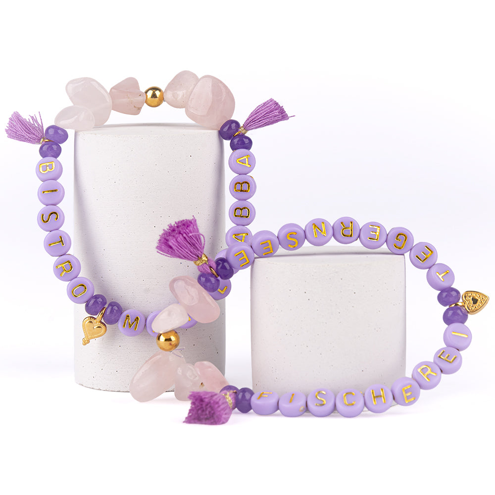 Lila-Flieder Perlenarmband – Zart & stilvoll – Fischerei Tegernsee